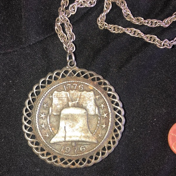 Jewelry | Vintage 1776 1976 Liberty Bell Necklace Coin | Poshmark